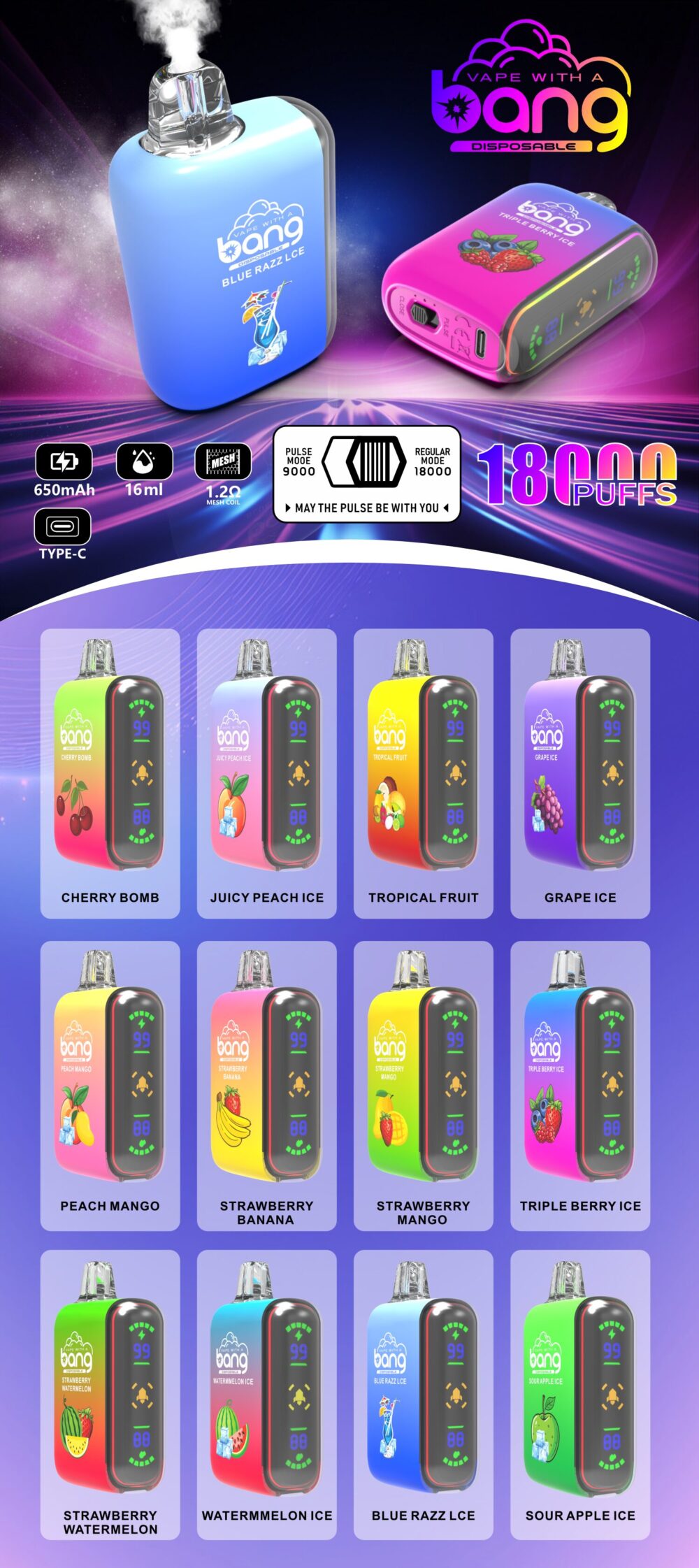 Bang Rocket 18000 Puffs 18k Disposable Vape – DDVAPES