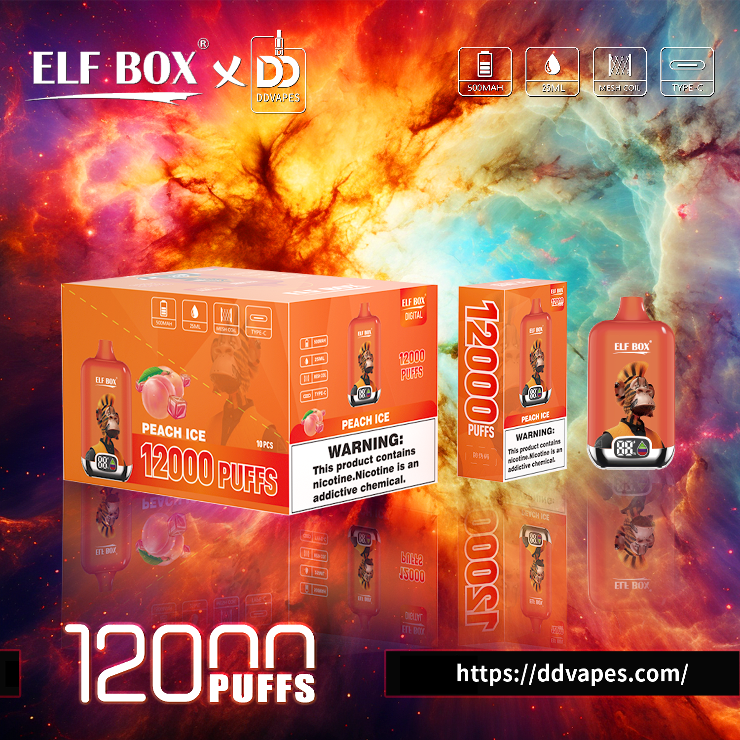 ELF BOX Digital 12000 Puffs 12k Disposable Vape – DDVAPES