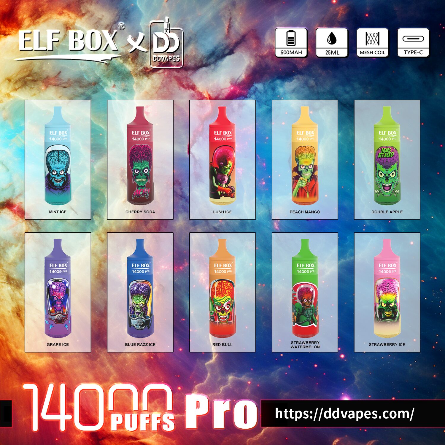 ELF BOX RGB14000 pro 14000 Puffs 14k Disposable Vape – DDVAPES