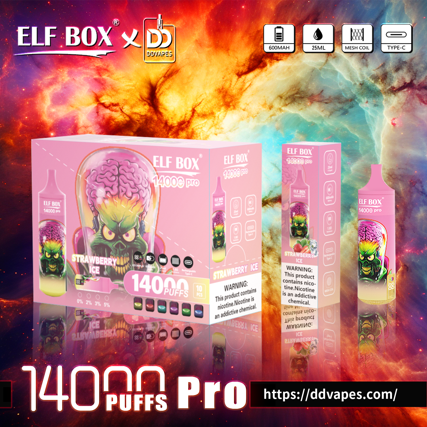 ELF BOX RGB14000 pro 14000 Puffs 14k Disposable Vape – DDVAPES